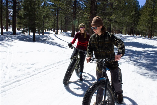 Winter Fat Biking Mammoth Lakes Trail System